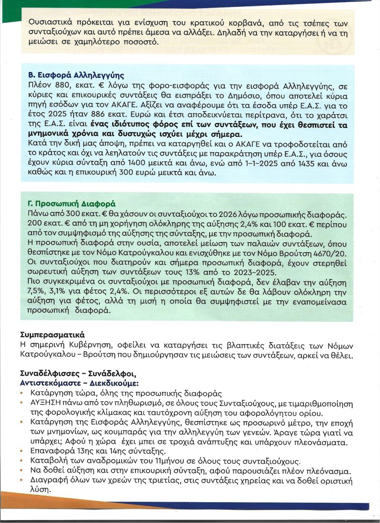 ΑΝΑΚΟΙΝΩΣΗ - ΚΟΠΗ ΠΙΤΑΣ 2026 - Σύνδεσμος Συνταξιούχων ΔΕΗ Αττικής
